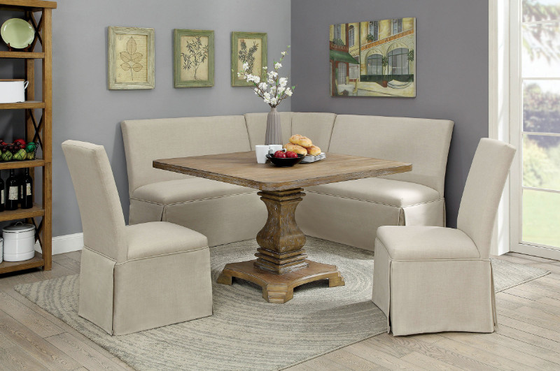 CM3840A-T-48-6PC 6 pc nerissa antique oak finish wood square dining ...