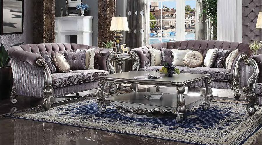 Acme 56825-26 Rosdorf park faye versailles antique platinum finish wood ...