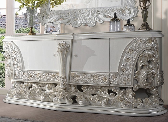 Acme BD01251 Astoria grand Adara antique white finish wood 82" dresser ...