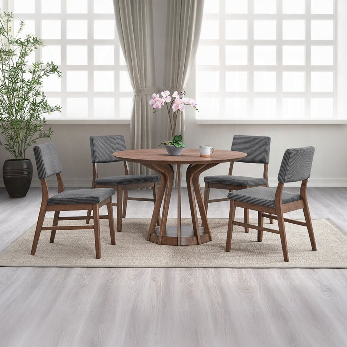 Acme DN04190-5PC 5 pc Seda walnut finish wood mid-century modern 47 ...