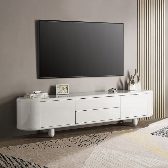 Acme LV02608 Keely white high gloss modern finish wood 94" wide tv ...